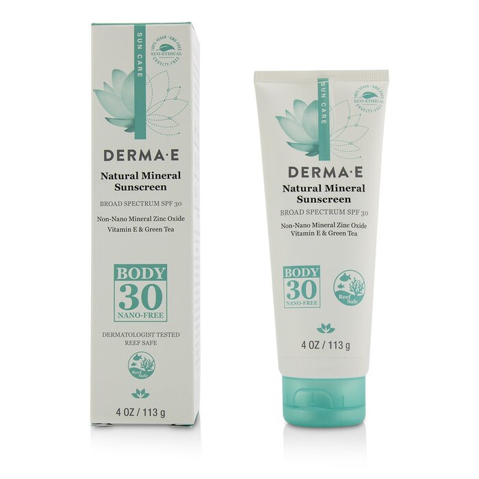 Derma E Natural Mineral Sunscreen Broad Spectrum SPF 30 - Body (Exp ...