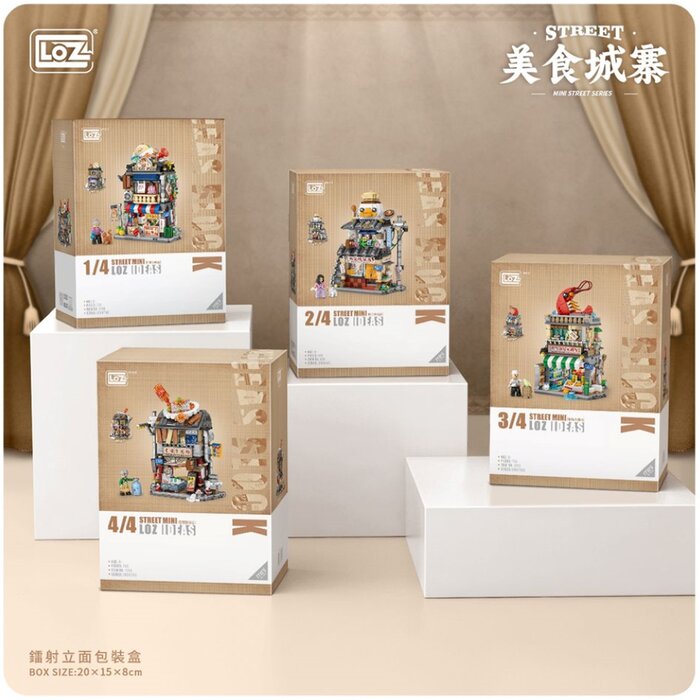Loz LOZ Mini Block - Asian Style Seafood Stall Building Bricks Set 20 x ...