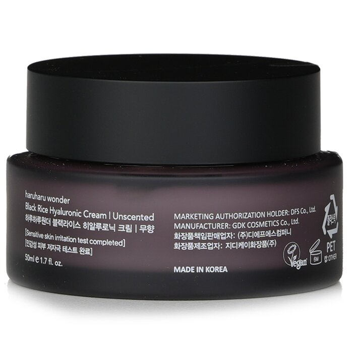 Haruharu Wonder Black Rice Hyaluronic Cream (Unscented) 50ml/1.7oz ...