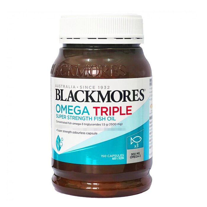 Blackmores Omega Triple Super Strength Fish Oil 150 Capsules [Parallel ...