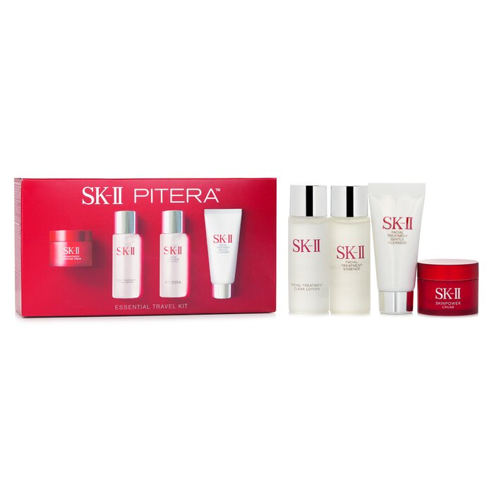 SK II 洁面清莹神仙水面黄入门精致护肤旅行套装4件套 4pcs | 草莓网CN