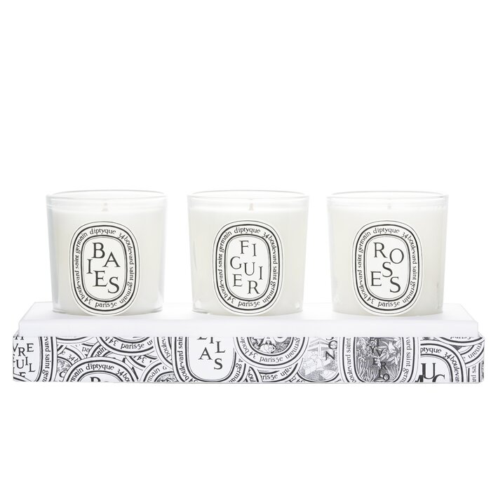 Diptyque Scented Mini Candle Discovery Set: Baies, Figuier, Roses 70g ...