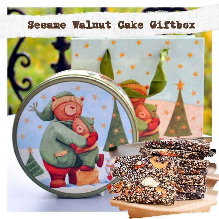 Health Lab Organic Black Sesame Walnut Cake Christmas Giftbox 350g ...