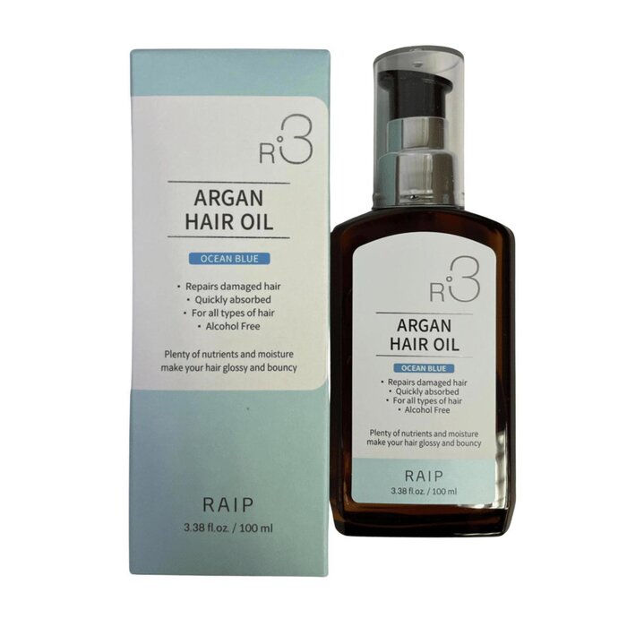 Raip R3 Argan Hair Oil, Ocean Blue 100ml - Treatments | Free Worldwide Shipping | Strawberrynet NZ