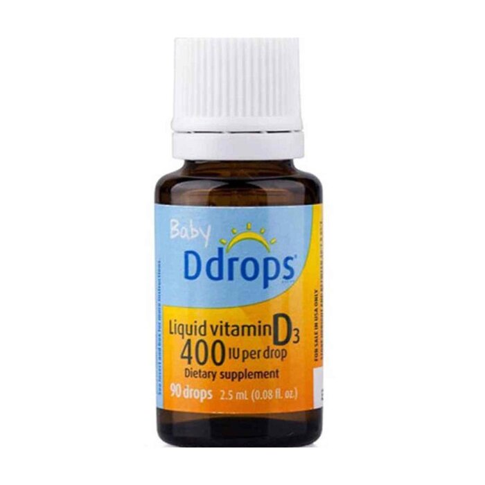 Ddrops Baby 400 IU Vitamin D3 Drops 90Drops/2.5ml | Strawberrynet USA
