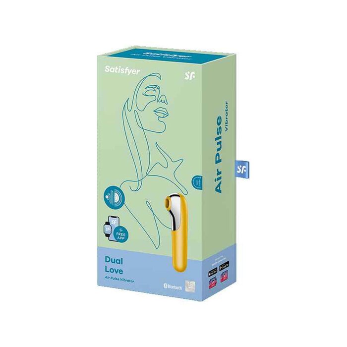 Satisfyer Dual Love Air Pulse Vibrator With App Control Fixed Size