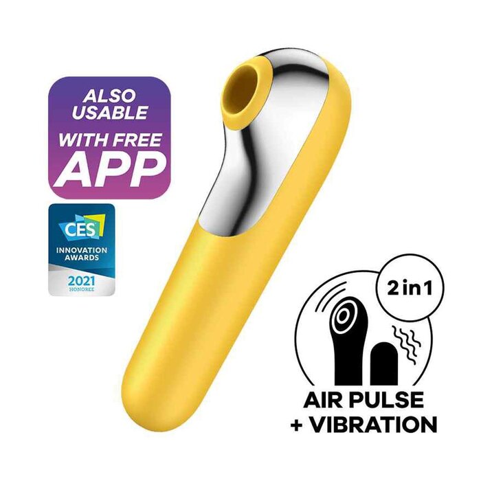 Satisfyer Dual Love Air-Pulse Vibrator With App Control Fixed Size ...