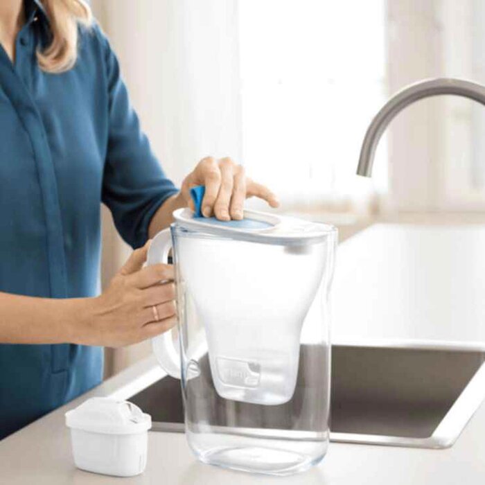BRITA Style Cool 2.4L LED water filter jug with pack 6 filter - blue ...