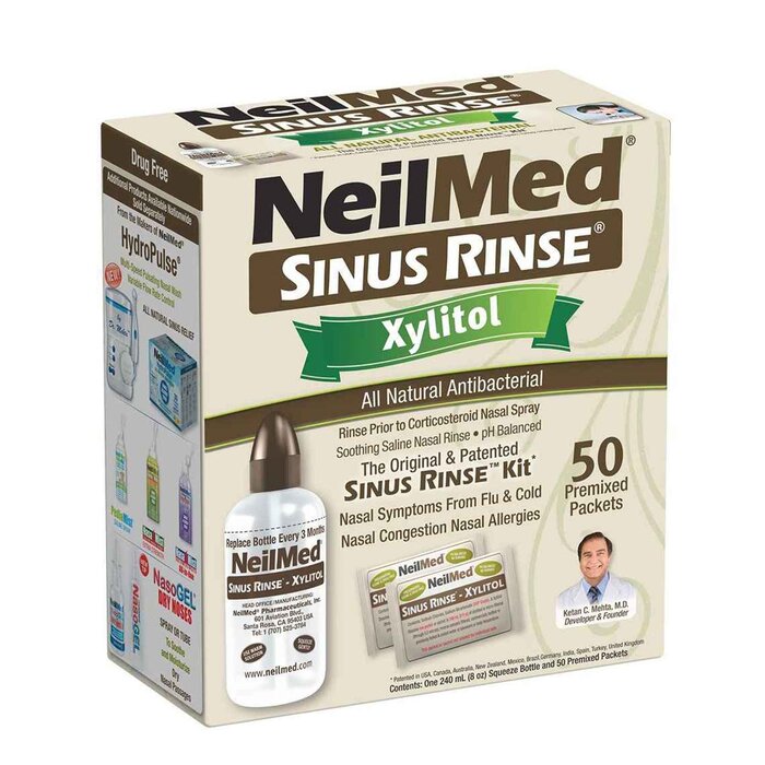 NeilMed Xylitol Sinus Rinse Kit 50 packets - Ear Nose & Throat Medicine ...