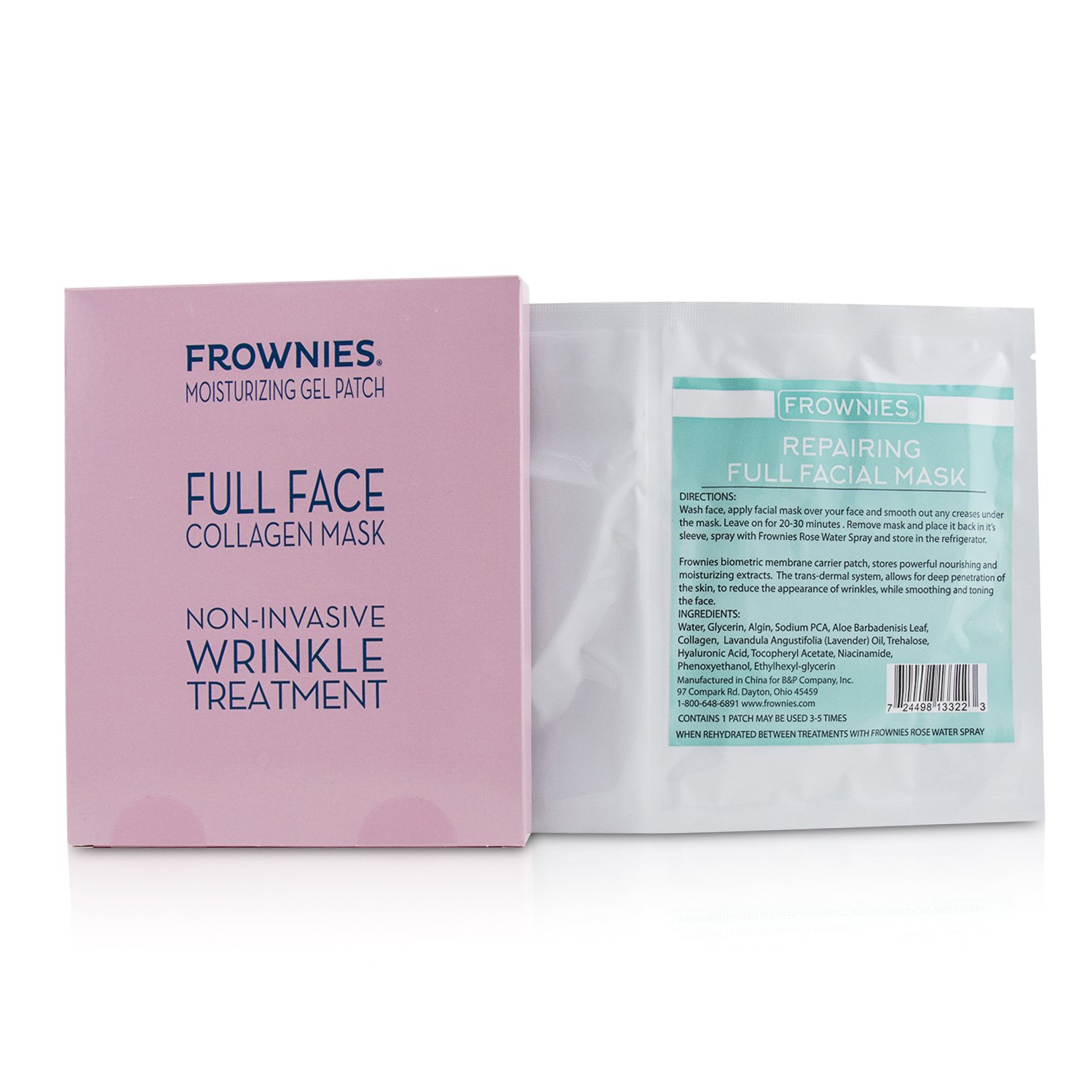 Frownies Full Face Collagen Mask - Moisturizing Gel Patch 1sheet ...