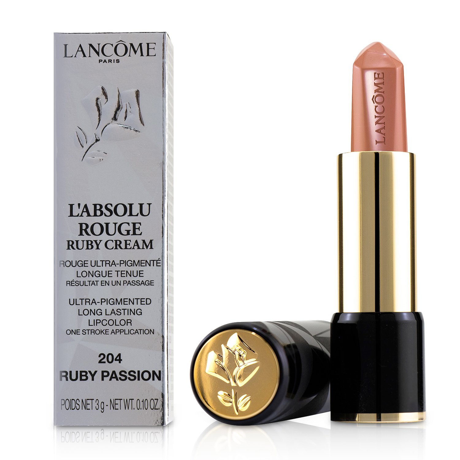Lancome L'Absolu Rouge Ruby Кремовая Губная Помада, 204 Ruby Passion 3g ...