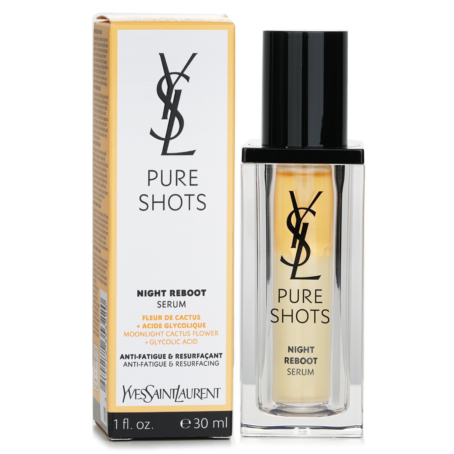 Yves Saint Laurent Pure Shots Night Reboot Serum - Anti-Fatigue & Resurfacing 30ml/1oz ...