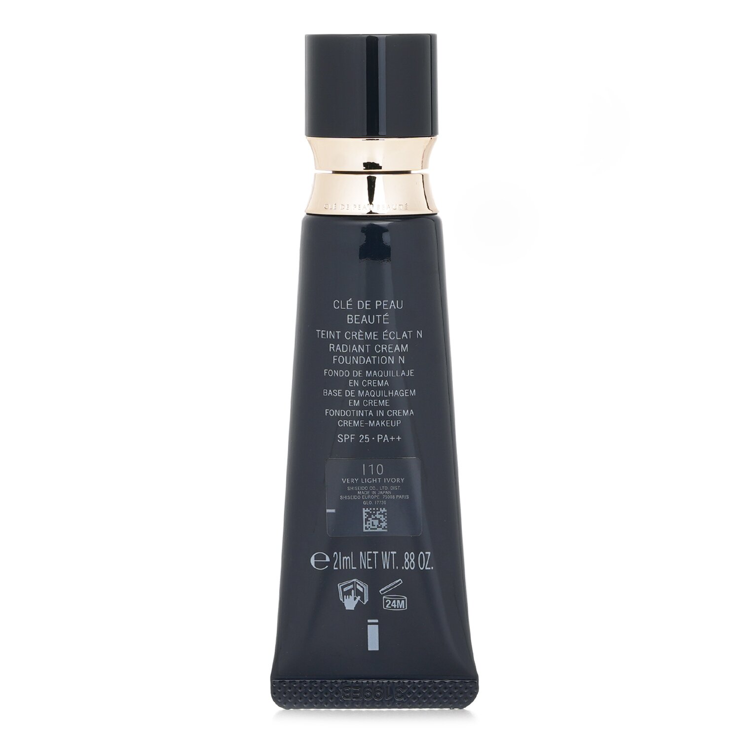 Cle De Peau Radiant Cream Foundation N SPF 25, I10 Very Light Ivory ...