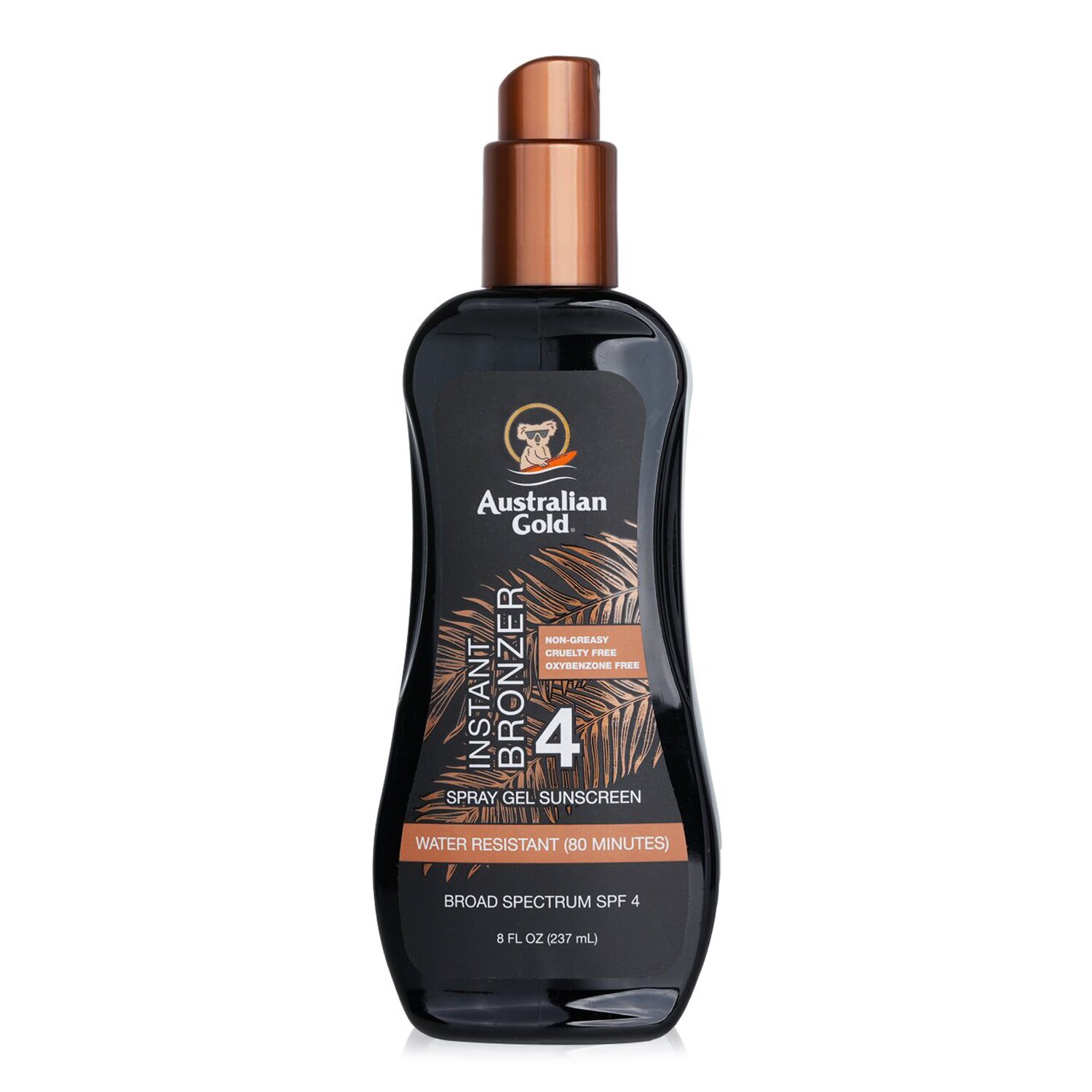 Australian Gold Spray Gel Sunscreen SPF 4 with Instant Bronzer 237ml ...