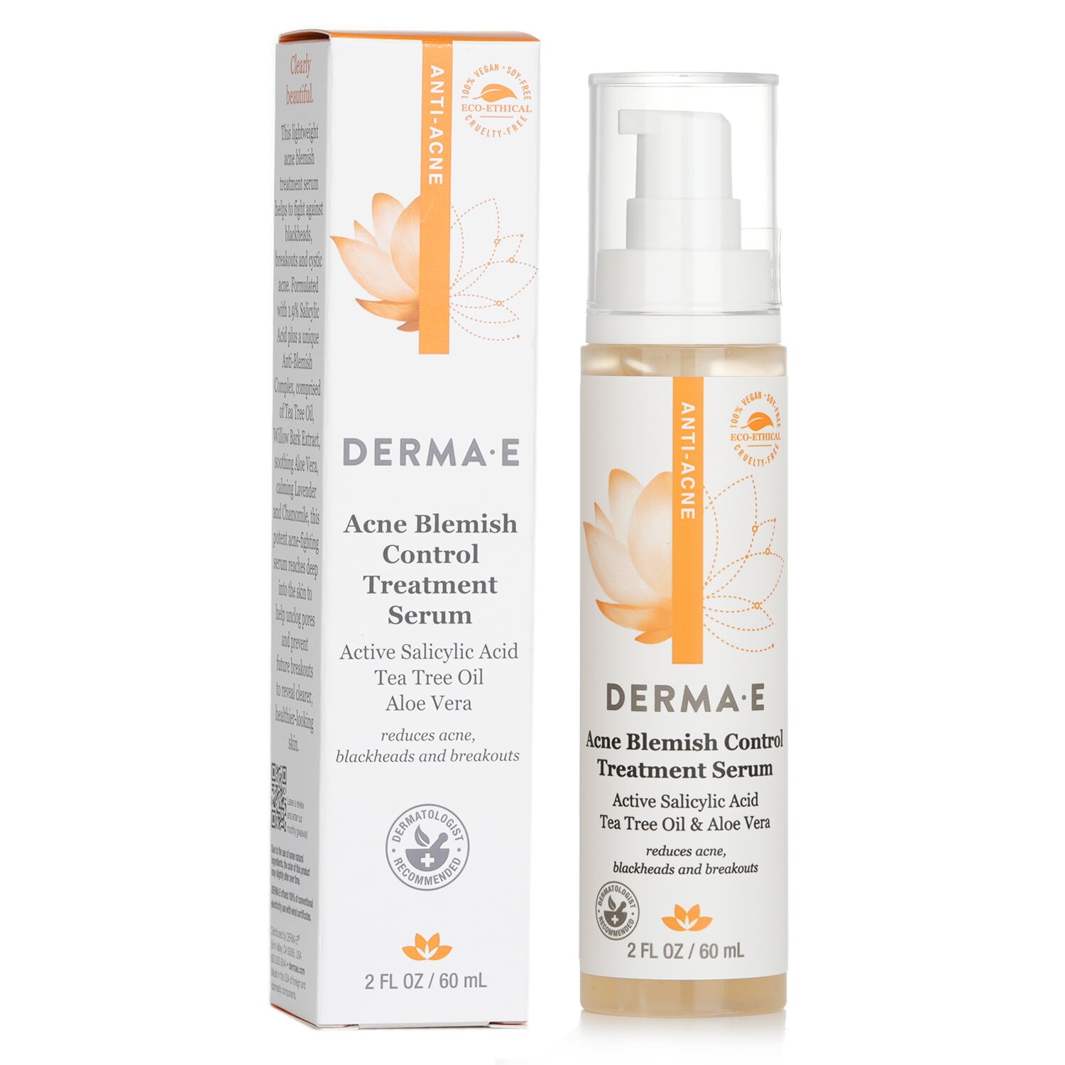 Derma E Anti-Acne Acne Blemish Control Treatment Serum 60ml/2oz ...