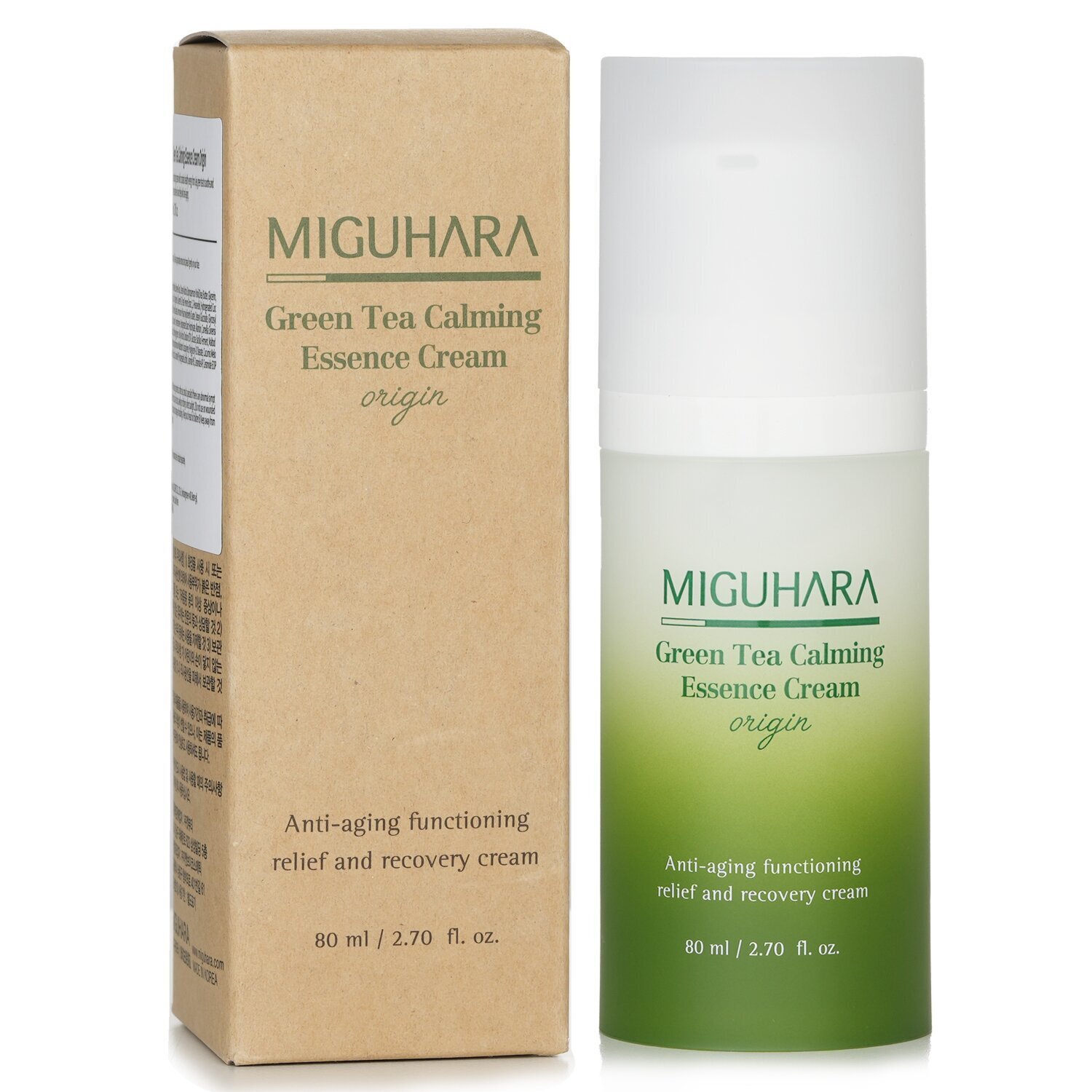 MIGUHARA Green Tea Calming Essence Cream Origin l strawberrynet