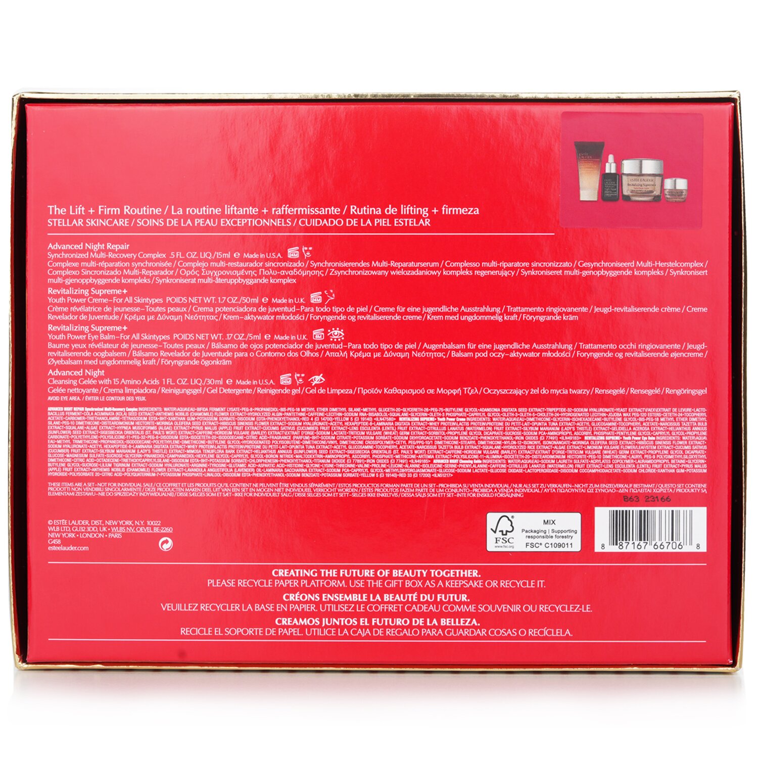 Estee Lauder The Lift + Firm Routine Set: 4pcs | Strawberrynet AU