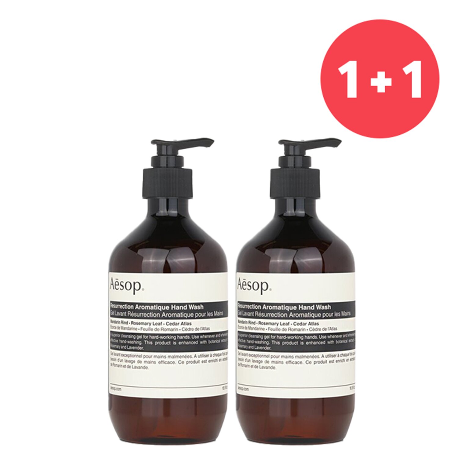 Aesop 【1+1 Set】Resurrection Aromatique Hand Wash 500ml/17.99oz ...
